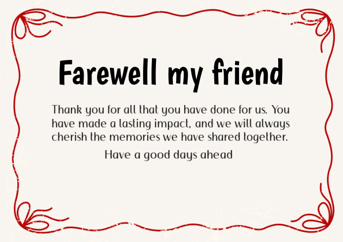 White Professional Farewell Posters A4 Template | PosterMyWall