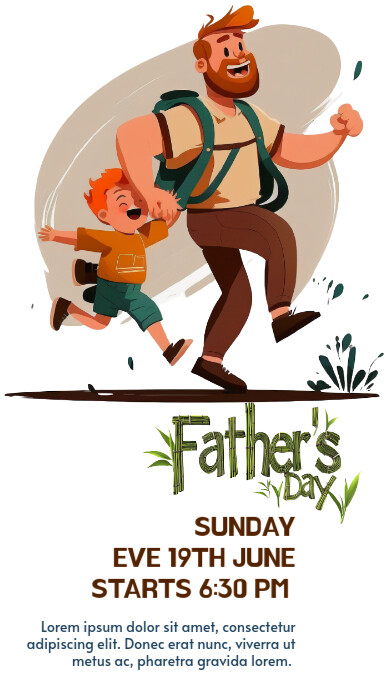 Copy of White Professional Father's Day Digital Display (9:16 ...