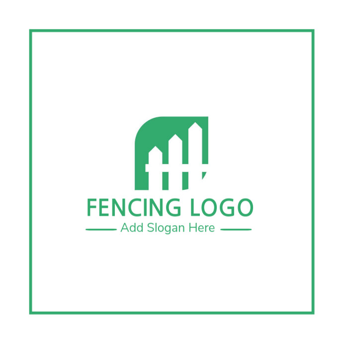 White Professional Fencing Logo, Fencing Logo, House Fencing Logo, Home ...