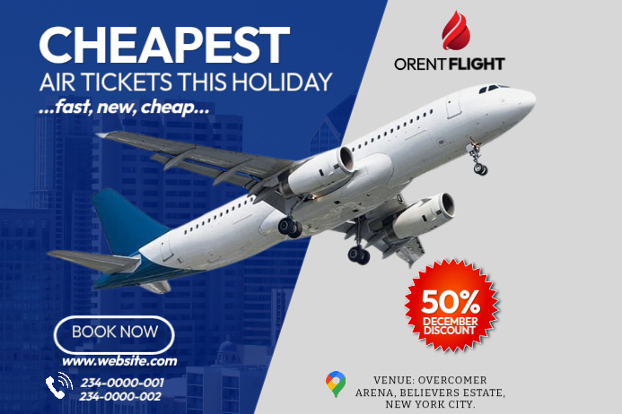 White Professional Flight Flyer Poster Template | PosterMyWall