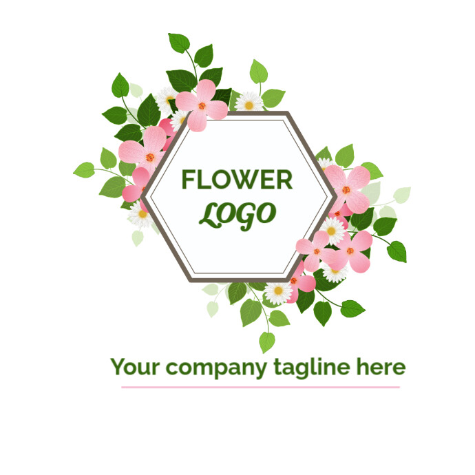 Copy of White Professional Flower Logo | PosterMyWall