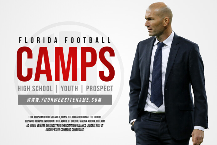 Copy of White Professional Football Coach Camp Poster | PosterMyWall