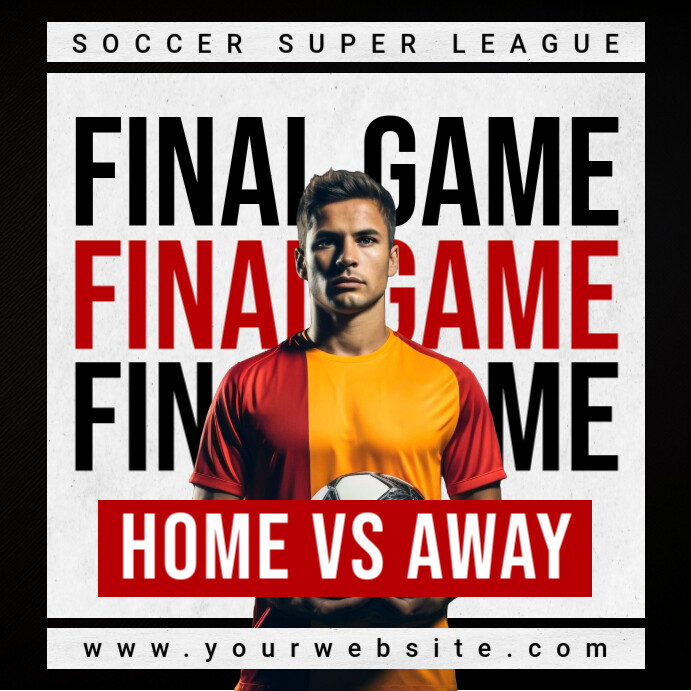 Copy of White Professional Football Final Game Instagram Post ...