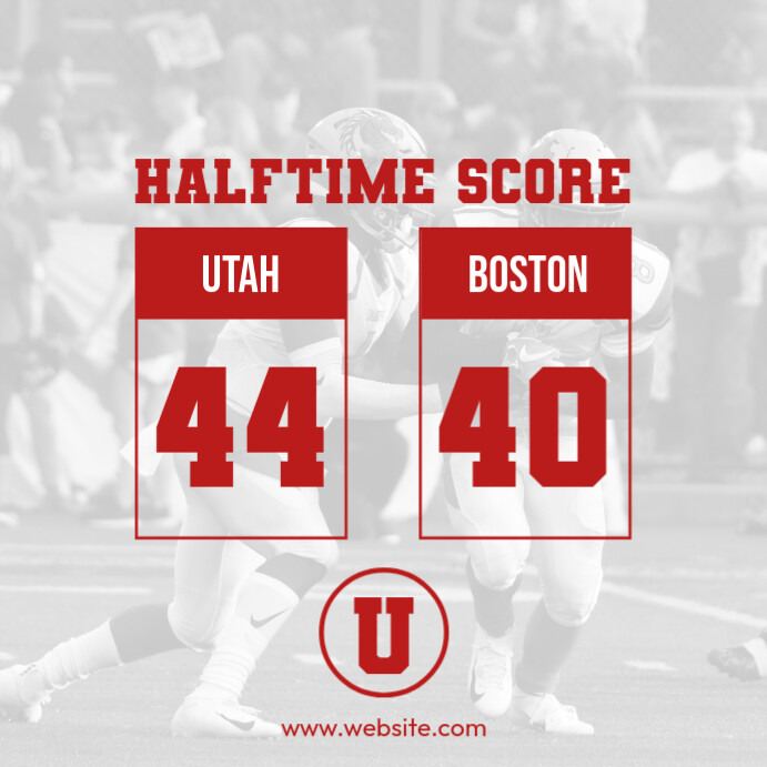 Copy of White Professional Football Final Score Instagram Post ...