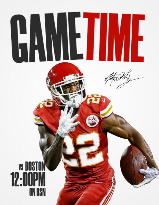 Copy of White Professional Football Gameday Flyer (us Letter ...