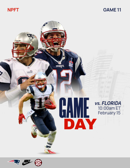 Copy of White Professional Football Gameday Flyer (us Letter ...