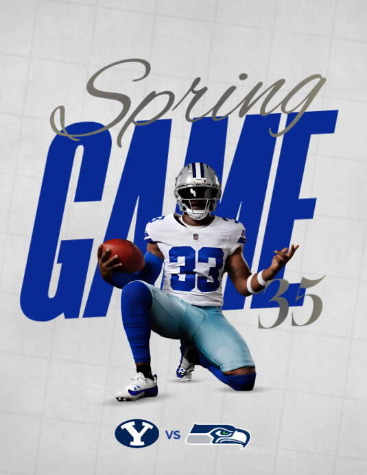 Copy of White Professional Football Gameday Flyer (us Letter ...