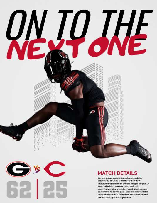 Copy of White Professional Football Gameday Flyer (us Letter ...