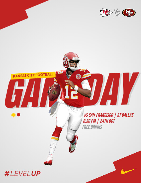Copy of White Professional Football Gameday Flyer (us Letter ...