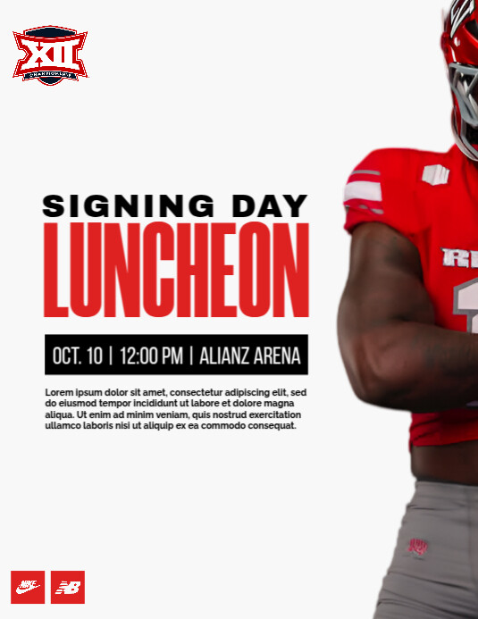 Plantilla de White Professional Football Gameday Flyer (us Letter ...