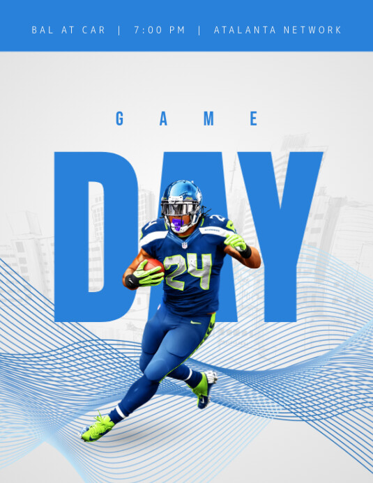 Copy of White Professional Football Gameday Flyer (us Letter ...