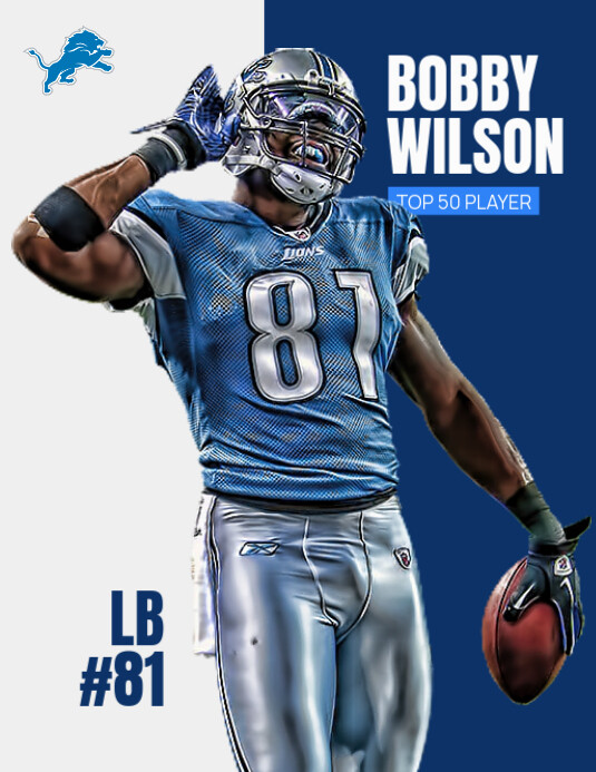 Copy of White Professional Football Player Signing Flyer (us Letter ...