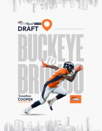 White Professional Football Player Signing Template Flyer (us Letter ...