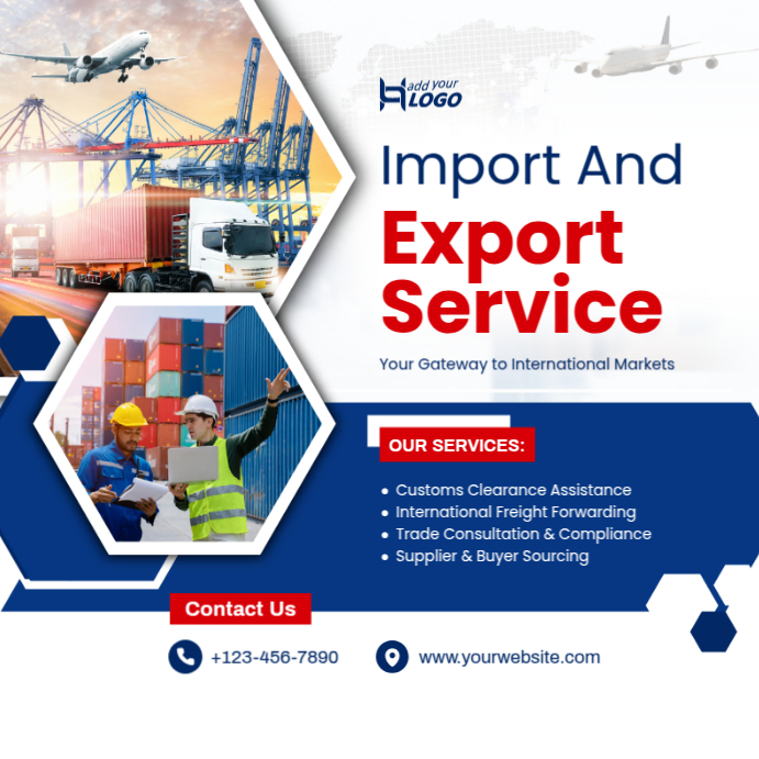White Professional Freight Forwarding Instagram Post Template ...