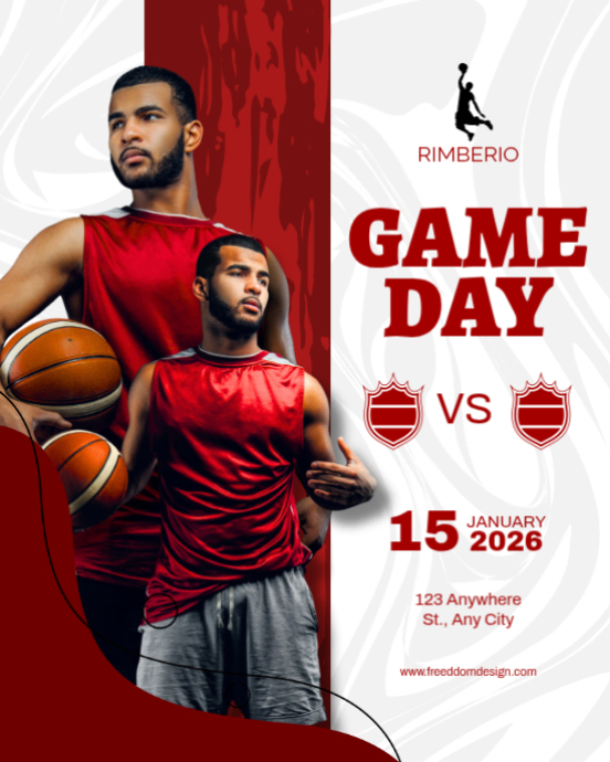White Professional Game Day Instagram Portrait Template | PosterMyWall