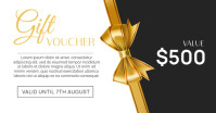 Black Professional Gift Voucher Facebook Shared Image Template ...