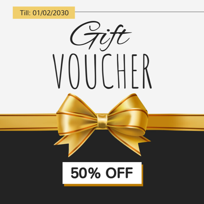 Copy of White Professional Gift Voucher Instagram Post | PosterMyWall