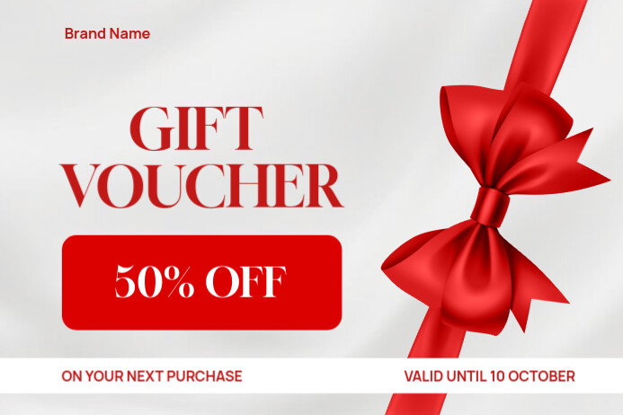 White Professional Gift Voucher Poster Template | PosterMyWall
