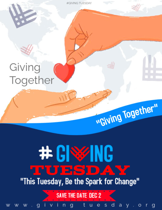 Modèle White Professional Giving Tuesday Flyer (us Letter) | PosterMyWall