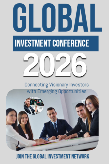 White Professional Global Investment Poster Template | PosterMyWall