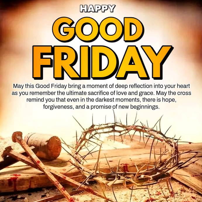 White Professional Good Friday Instagram Post Template | PosterMyWall