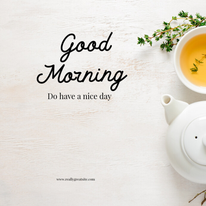 White Professional Good Morning Cards Instagram Post Template ...
