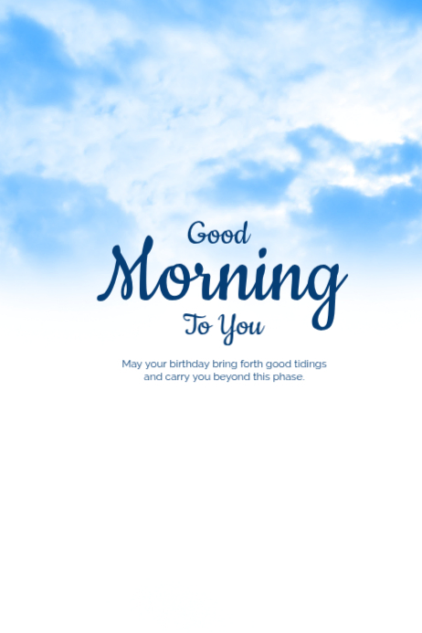 White Professional Good Morning Templates Poster | PosterMyWall