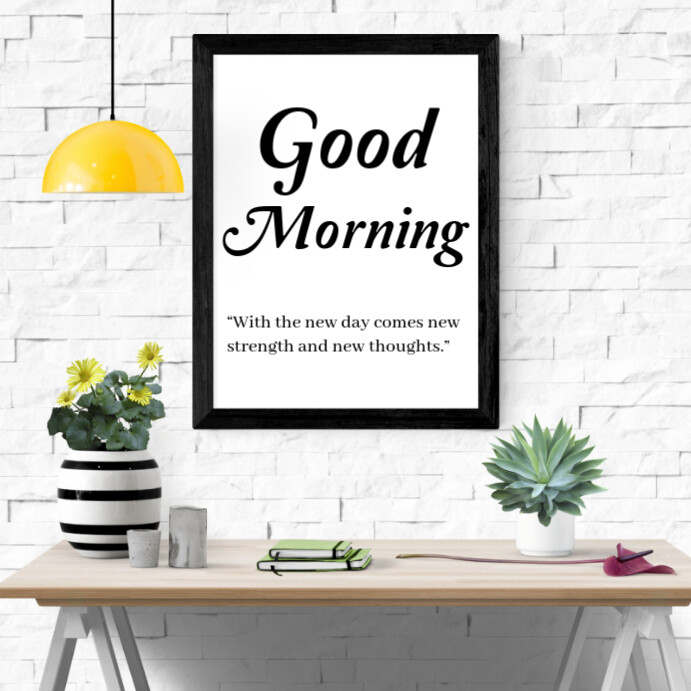White Professional Good Morning Wish Templates Instagram Post ...