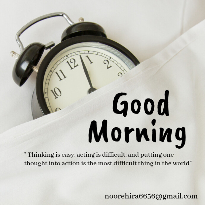 White Professional Good Morning Wish Templates Instagram Post ...