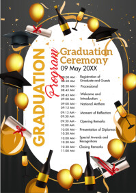 Graduation Program Date Template | PosterMyWall