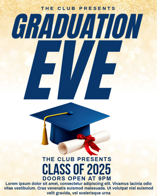 White Professional Graduation Party Instagram Portrait templaat ...