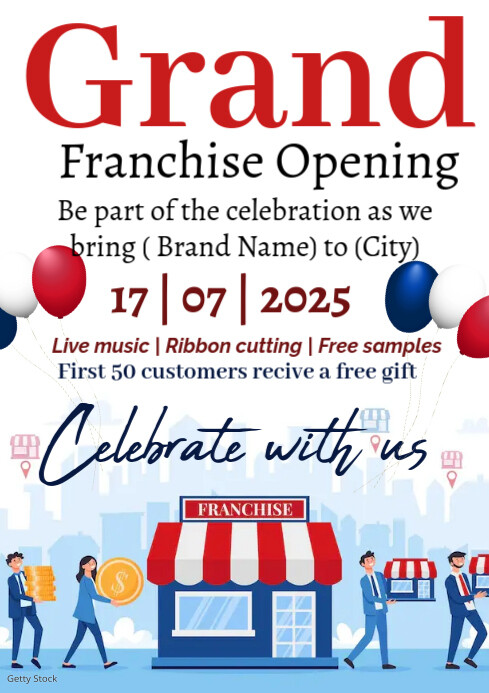 Copy of White Professional Grand Franchise Opening A2 | PosterMyWall