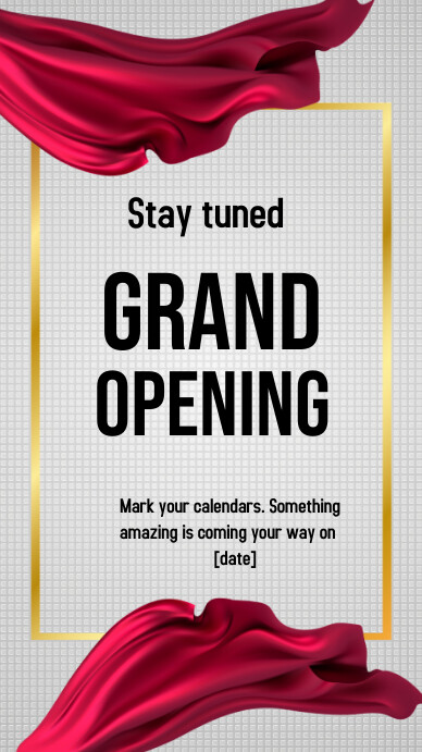 White Professional Grand Opening Ceremony Tem Template | PosterMyWall