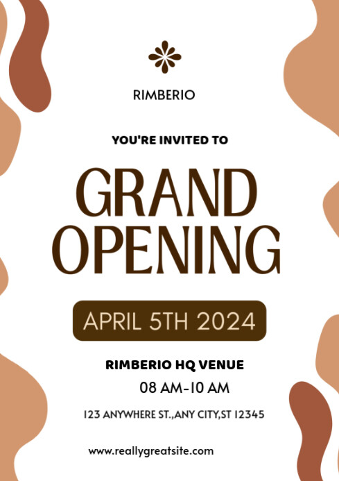 Copy of White Professional Grand Openning Poster A4 | PosterMyWall