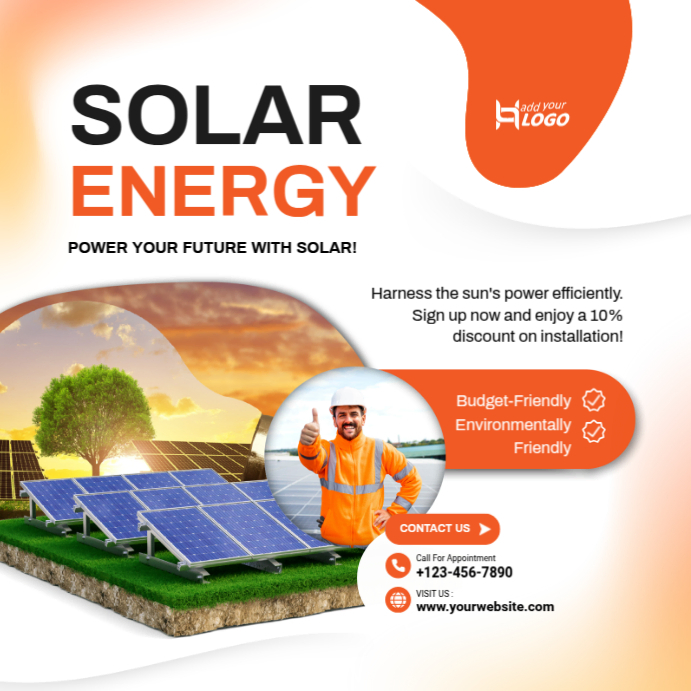 Plantilla de White Professional Green Energy Innovation Instagram Post ...