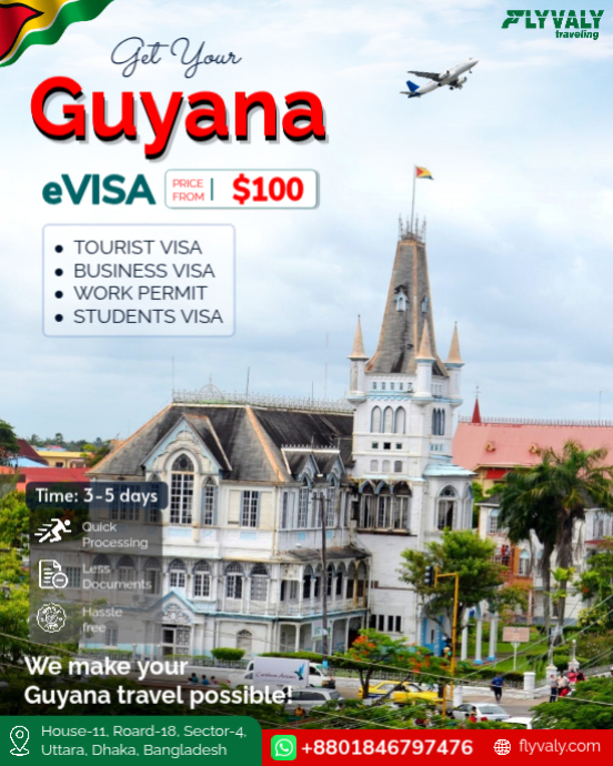 White Professional Guyana Visa Processing Design Template Instagram ...