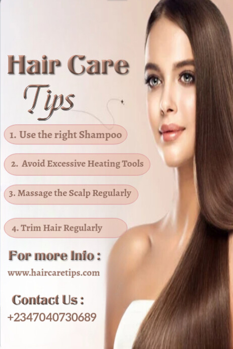 Copy of White Professional Hair Care Poster | PosterMyWall
