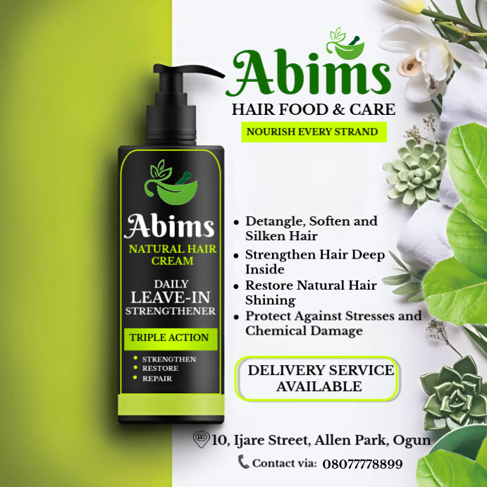 Copy of White Professional Hair Natural Cream Design Instagram Post ...