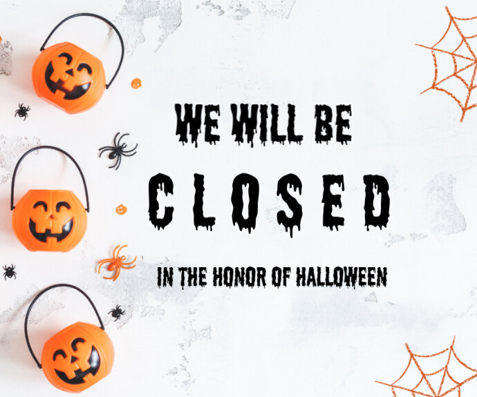 Plantilla de White Professional Halloween Closed Medium Rectangle ...