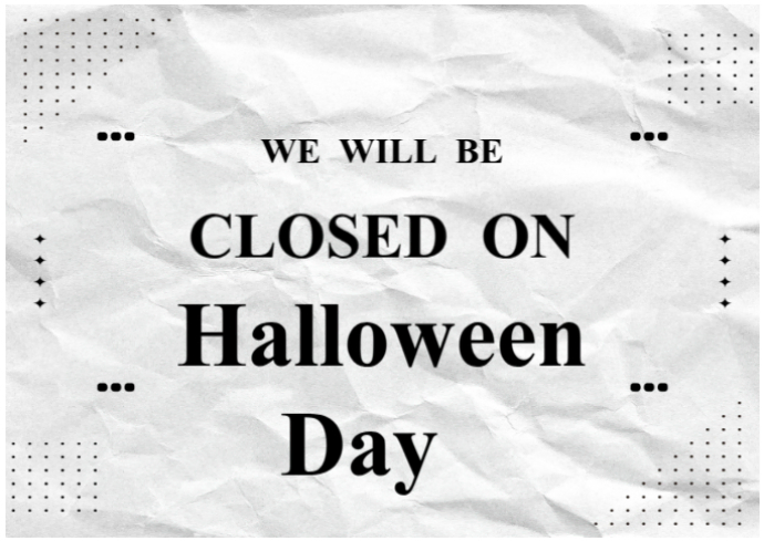 White Professional Halloween Closed Postcard Template | PosterMyWall
