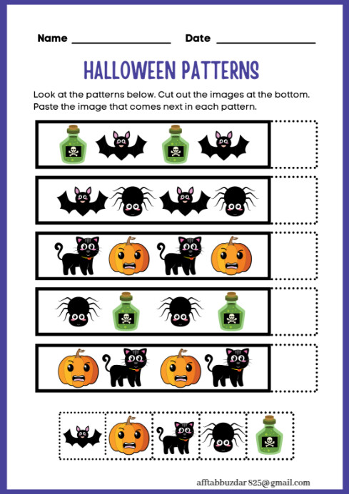 White Professional Halloween Coloring Drawing Pages A4 Template ...