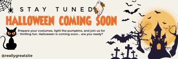 White Professional Halloween Email Header Template | PosterMyWall