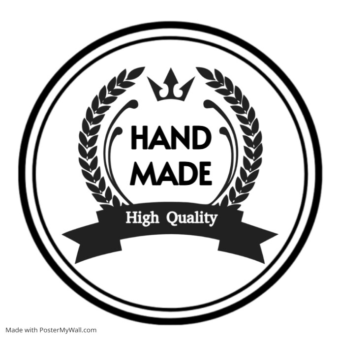 Copy of White Professional Hand Made Quality Sticker Logo | PosterMyWall