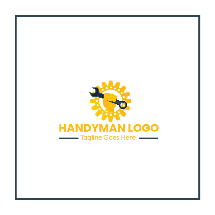 White Professional Handyman Logo, Handyman Logo, Repair Logo Repair ...