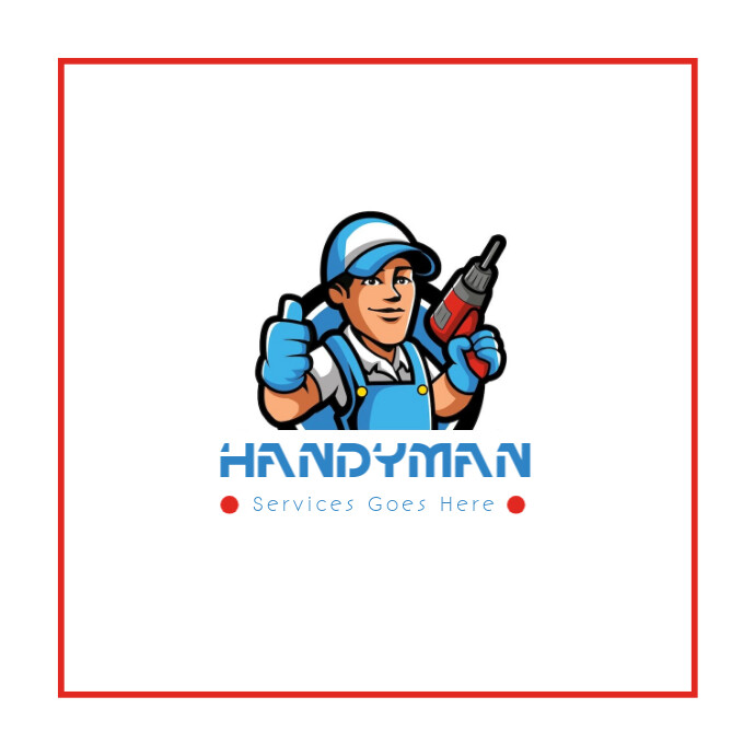 Modèle White Professional Handyman Logo, Handyman Logo, Repairman Logo ...