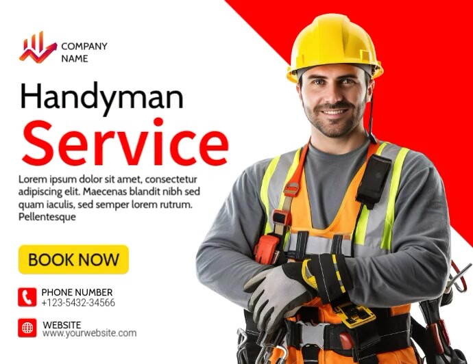 White Professional Handyman Service Flyer (us Letter) Template ...