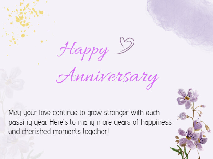 White Professional Happy Anniversary To You Presentation Template ...