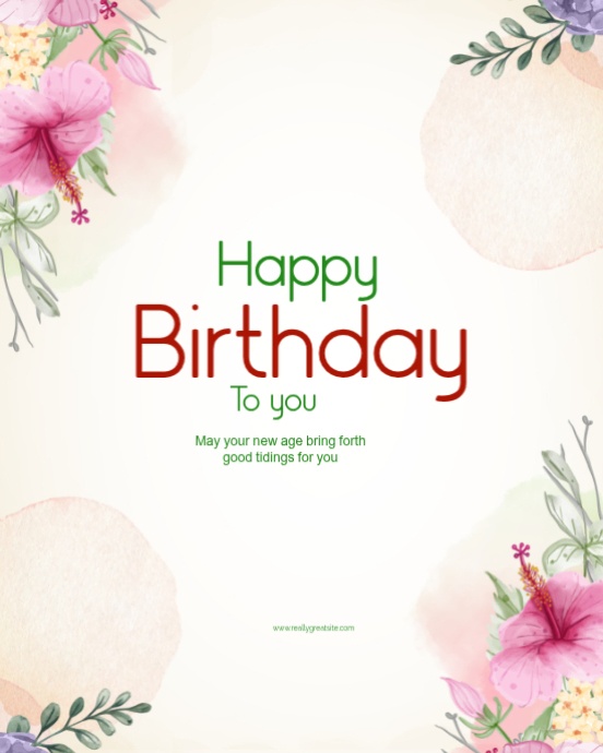 White Professional Happy Birthday Design 2026 Instagram Portrait ...