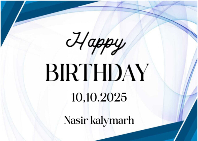 Plantilla de White Professional Happy Birthday Postcard | PosterMyWall