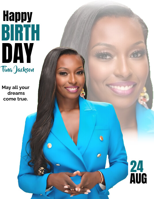 White Professional Happy Birthday Templates | PosterMyWall